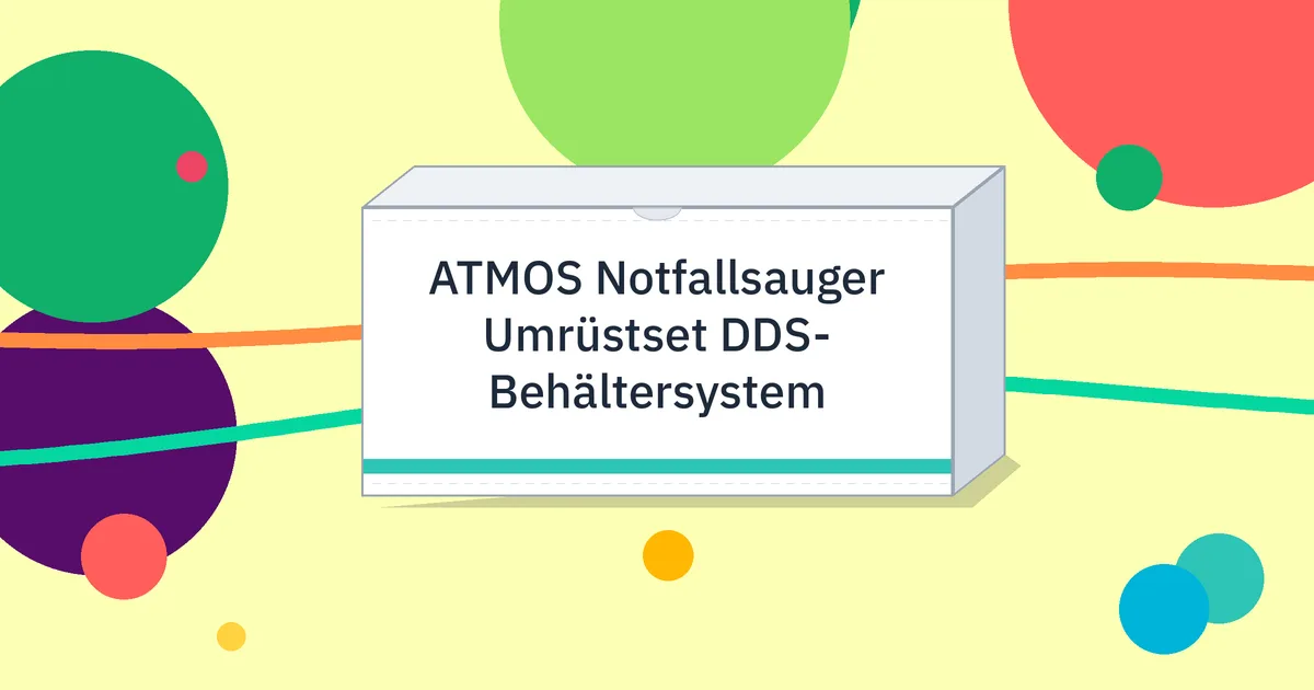 Symbolbild: Packung mit der Aufschrift ATMOS Notfallsauger Umrüstset DDS-Behältersystem (PZN 11549433) – Verfügbarkeit und Bezug in Apotheken in Frankfurt am Main