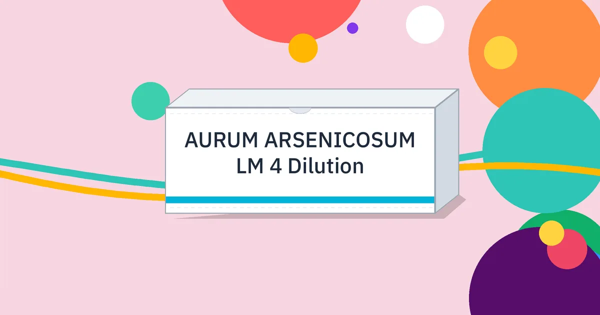 Symbolbild: Packung mit der Aufschrift AURUM ARSENICOSUM LM 4 Dilution (PZN 12783295) – Verfügbarkeit und Bezug in Apotheken in Frankfurt am Main