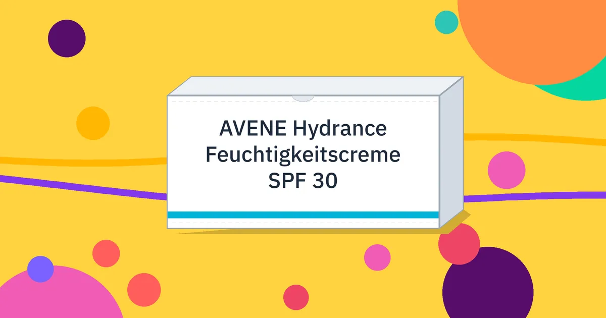Symbolbild: Packung mit der Aufschrift AVENE Hydrance Feuchtigkeitscreme SPF 30 (PZN 19457707) – Verfügbarkeit und Bezug in Apotheken in Frankfurt am Main