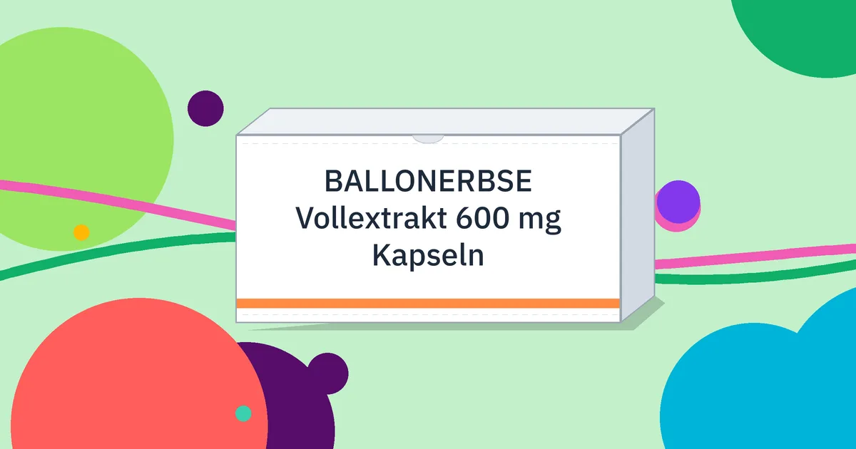 Symbolbild: Packung mit der Aufschrift BALLONERBSE Vollextrakt 600 mg Kapseln (PZN 10172334) – Verfügbarkeit und Bezug in Apotheken in Frankfurt am Main