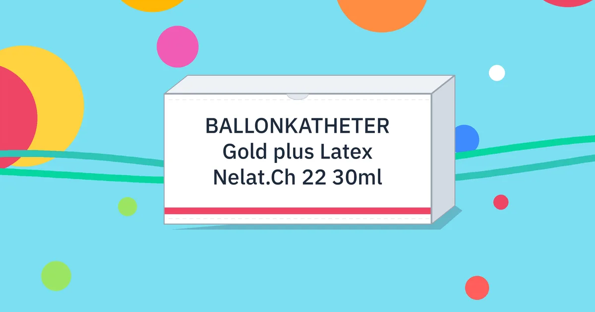 Symbolbild: Packung mit der Aufschrift BALLONKATHETER Gold plus Latex Nelat.Ch 22 30ml (PZN 04904075) – Verfügbarkeit und Bezug in Apotheken in Frankfurt am Main