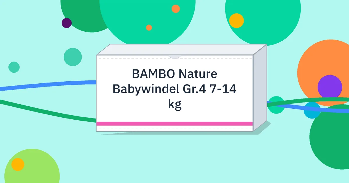 Symbolbild: Packung mit der Aufschrift BAMBO Nature Babywindel Gr.4 7-14 kg (PZN 15417042) – Verfügbarkeit und Bezug in Apotheken in Frankfurt am Main