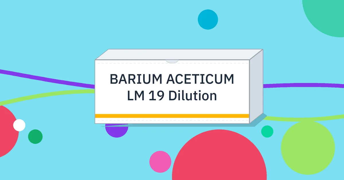 Symbolbild: Packung mit der Aufschrift BARIUM ACETICUM LM 19 Dilution (PZN 12788602) – Verfügbarkeit und Bezug in Apotheken in Frankfurt am Main
