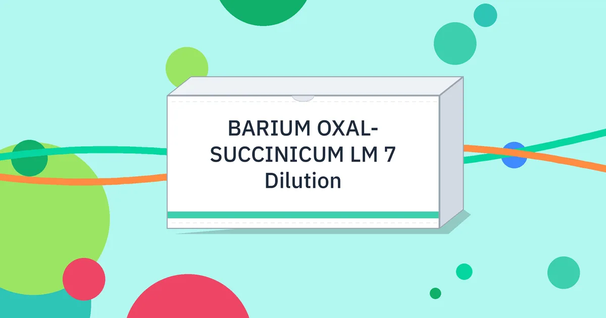 Symbolbild: Packung mit der Aufschrift BARIUM OXAL-SUCCINICUM LM 7 Dilution (PZN 13378303) – Verfügbarkeit und Bezug in Apotheken in Frankfurt am Main