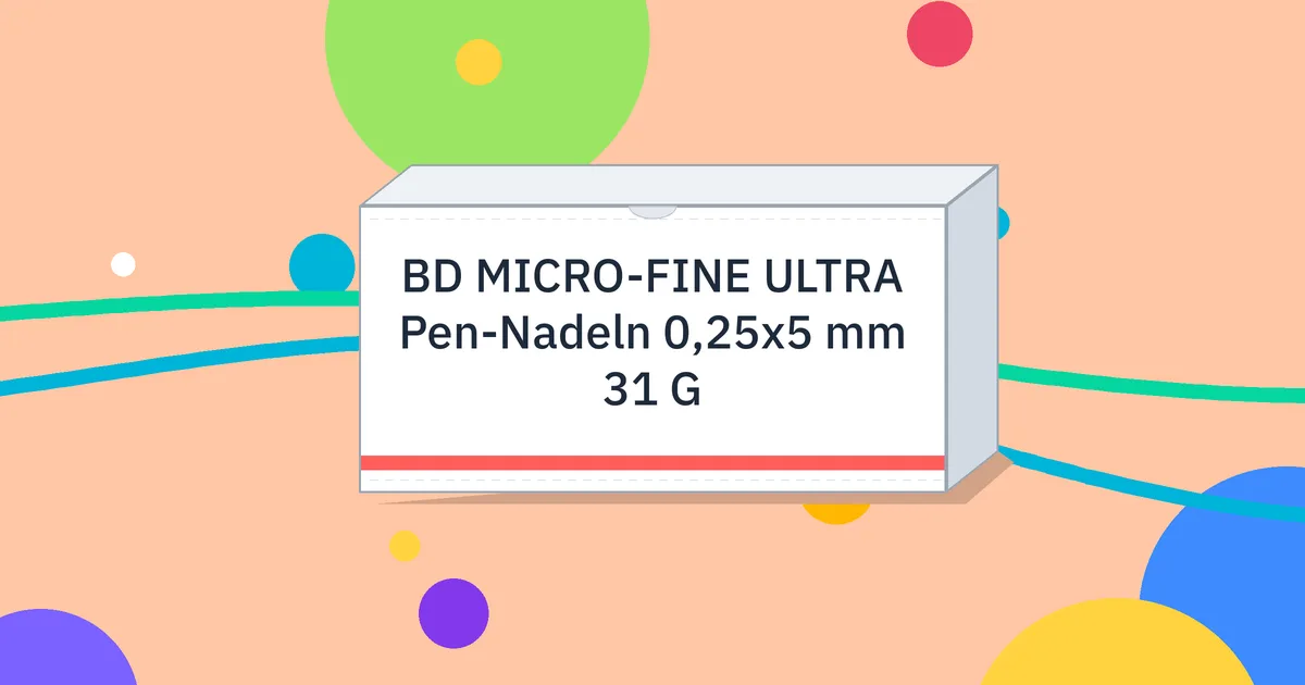 Symbolbild: Packung mit der Aufschrift BD MICRO-FINE ULTRA Pen-Nadeln 0,25x5 mm 31 G (PZN 10914959) – Verfügbarkeit und Bezug in Apotheken in Frankfurt am Main
