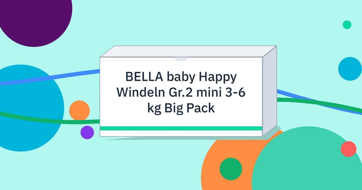 Symbolbild: Packung mit der Aufschrift BELLA baby Happy Windeln Gr.2 mini 3-6 kg Big Pack (PZN 15209823) – Verfügbarkeit und Bezug in Apotheken in Frankfurt am Main