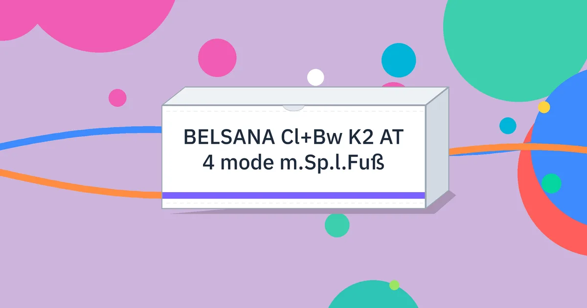 Symbolbild: Packung mit der Aufschrift BELSANA Cl+Bw K2 AT 4 mode m.Sp.l.Fuß (PZN 12253060) – Verfügbarkeit und Bezug in Apotheken in Frankfurt am Main