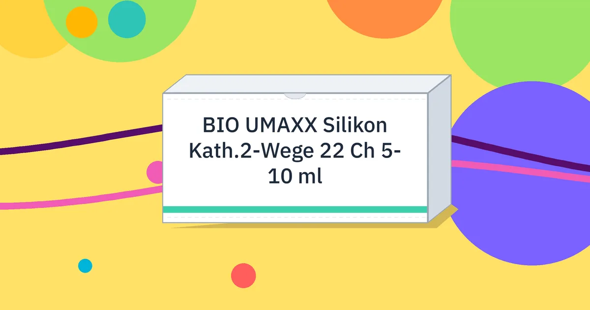 Symbolbild: Packung mit der Aufschrift BIO UMAXX Silikon Kath.2-Wege 22 Ch 5-10 ml (PZN 05555122) – Verfügbarkeit und Bezug in Apotheken in Frankfurt am Main
