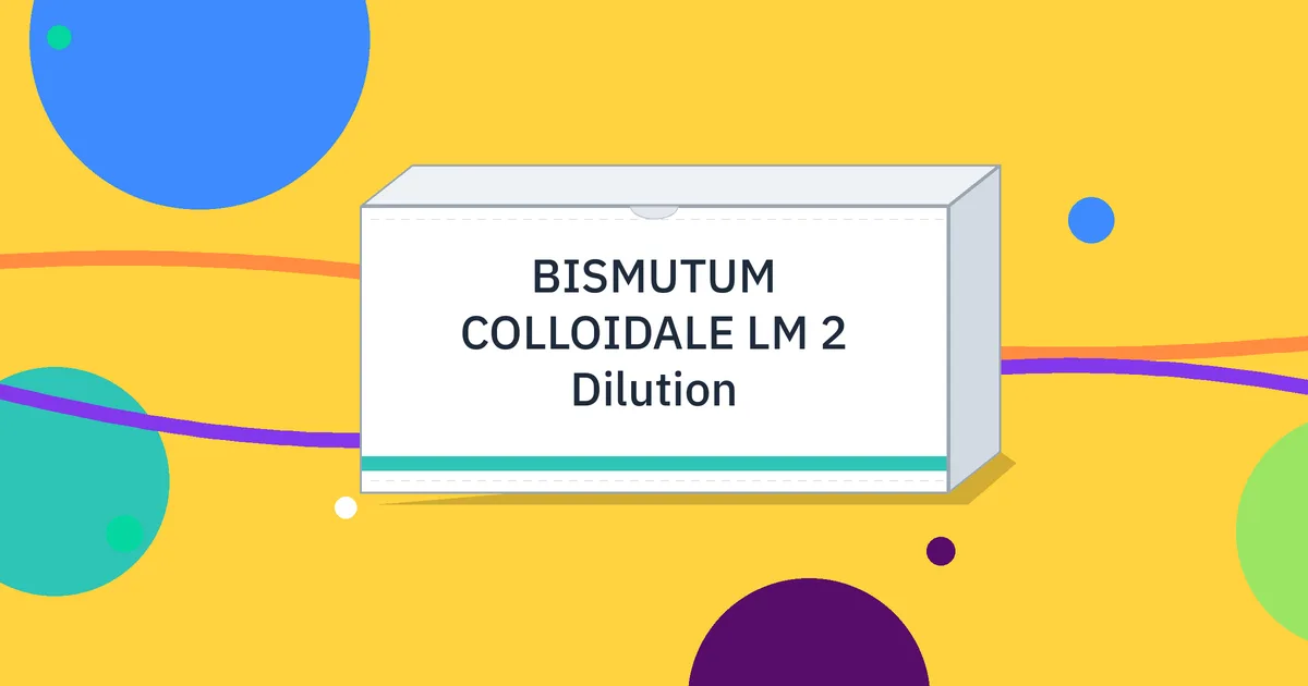 Symbolbild: Packung mit der Aufschrift BISMUTUM COLLOIDALE LM 2 Dilution (PZN 13385734) – Verfügbarkeit und Bezug in Apotheken in Frankfurt am Main