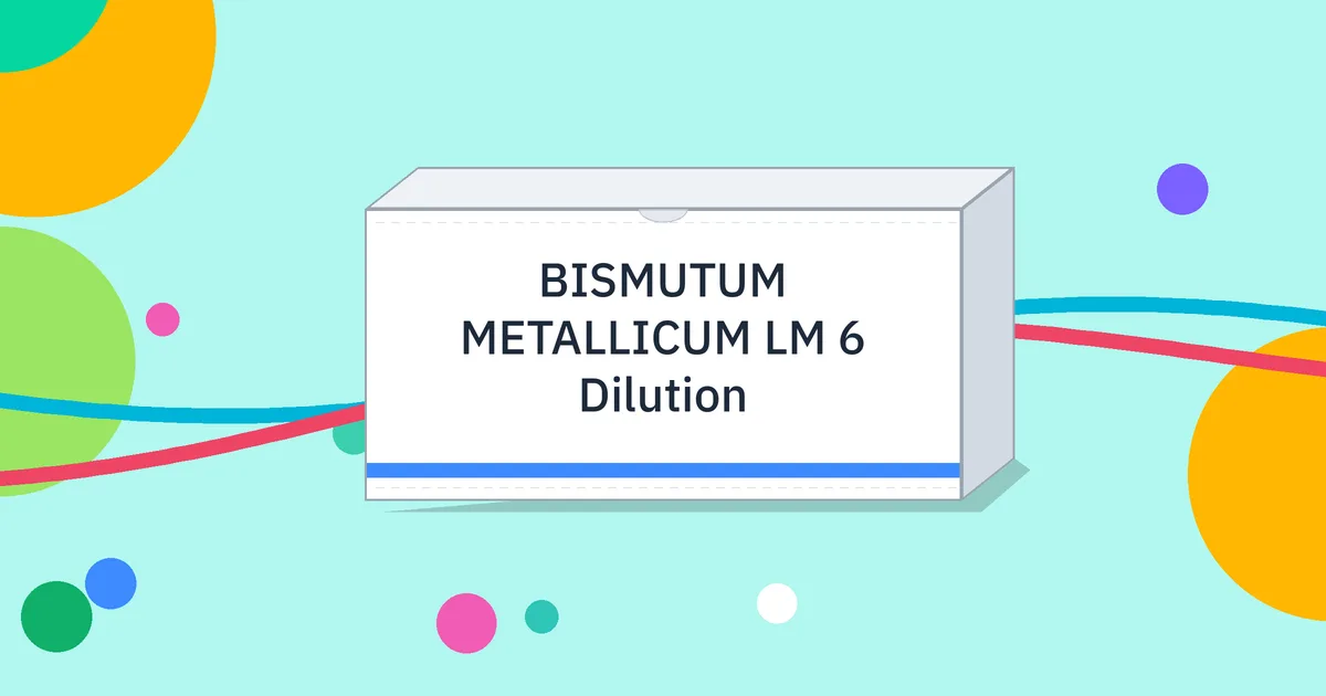 Symbolbild: Packung mit der Aufschrift BISMUTUM METALLICUM LM 6 Dilution (PZN 12794672) – Verfügbarkeit und Bezug in Apotheken in Frankfurt am Main