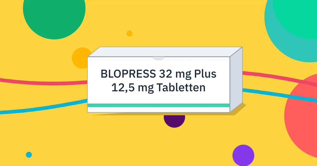 Symbolbild: Packung mit der Aufschrift BLOPRESS 32 mg Plus 12,5 mg Tabletten (PZN 10938316) – Verfügbarkeit und Bezug in Apotheken in Frankfurt am Main