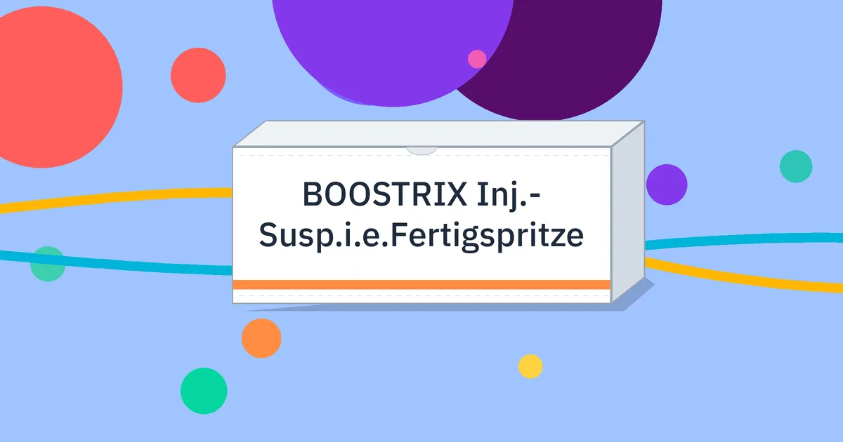 Symbolbild: Packung mit der Aufschrift BOOSTRIX Inj.-Susp.i.e.Fertigspritze (PZN 17847410) – Verfügbarkeit und Bezug in Apotheken in Frankfurt am Main