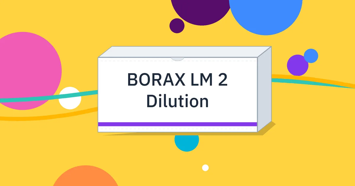 Symbolbild: Packung mit der Aufschrift BORAX LM 2 Dilution (PZN 12796004) – Verfügbarkeit und Bezug in Apotheken in Frankfurt am Main