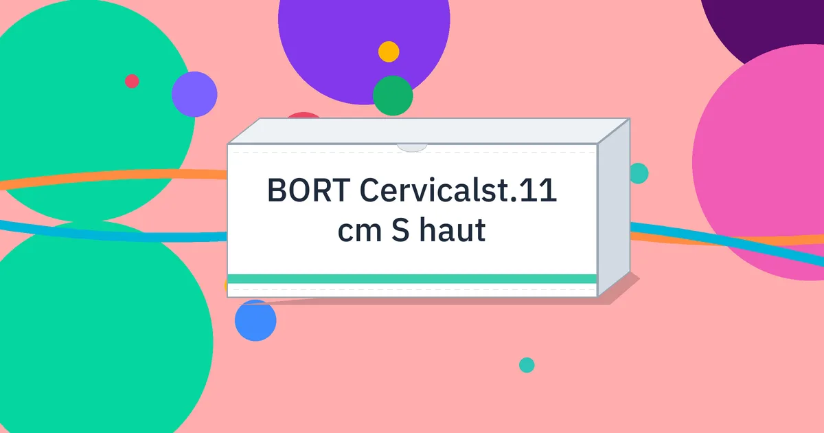 Symbolbild: Packung mit der Aufschrift BORT Cervicalst.11 cm S haut (PZN 06157458) – Verfügbarkeit und Bezug in Apotheken in Frankfurt am Main