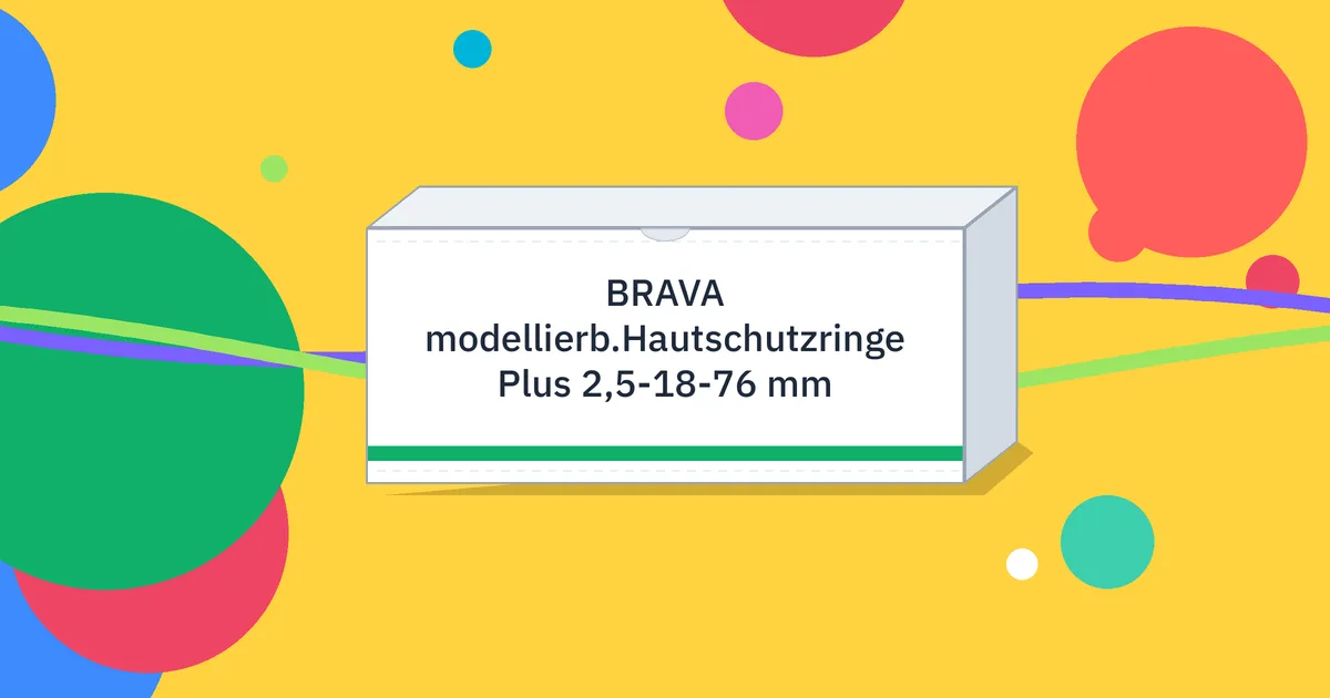Symbolbild: Packung mit der Aufschrift BRAVA modellierb.Hautschutzringe Plus 2,5-18-76 mm (PZN 16662157) – Verfügbarkeit und Bezug in Apotheken in Frankfurt am Main