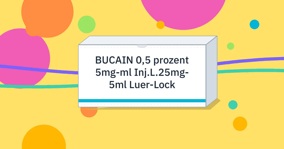 Symbolbild: Packung mit der Aufschrift BUCAIN 0,5 prozent 5mg-ml Inj.L.25mg-5ml Luer-Lock (PZN 11353635) – Verfügbarkeit und Bezug in Apotheken in Frankfurt am Main