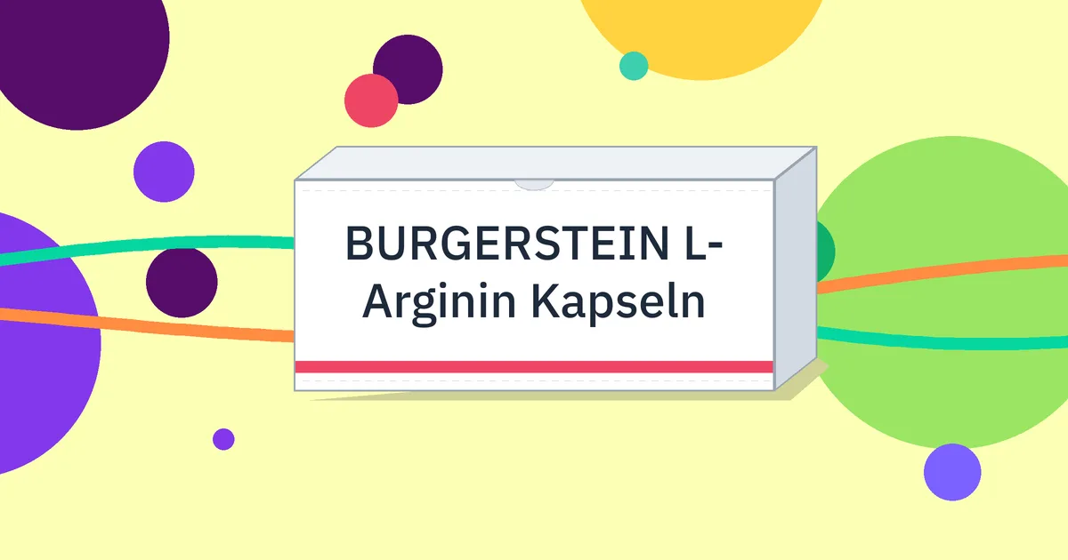 Symbolbild: Packung mit der Aufschrift BURGERSTEIN L-Arginin Kapseln (PZN 20848063) – Verfügbarkeit und Bezug in Apotheken in Frankfurt am Main