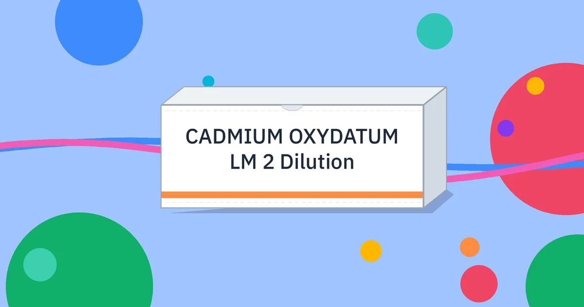 Symbolbild: Packung mit der Aufschrift CADMIUM OXYDATUM LM 2 Dilution (PZN 13400853) – Verfügbarkeit und Bezug in Apotheken in Frankfurt am Main