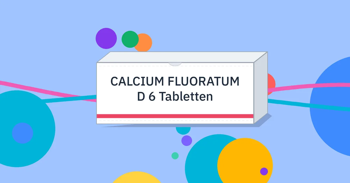 Symbolbild: Packung mit der Aufschrift CALCIUM FLUORATUM D 6 Tabletten (PZN 01762338) – Verfügbarkeit und Bezug in Apotheken in Frankfurt am Main