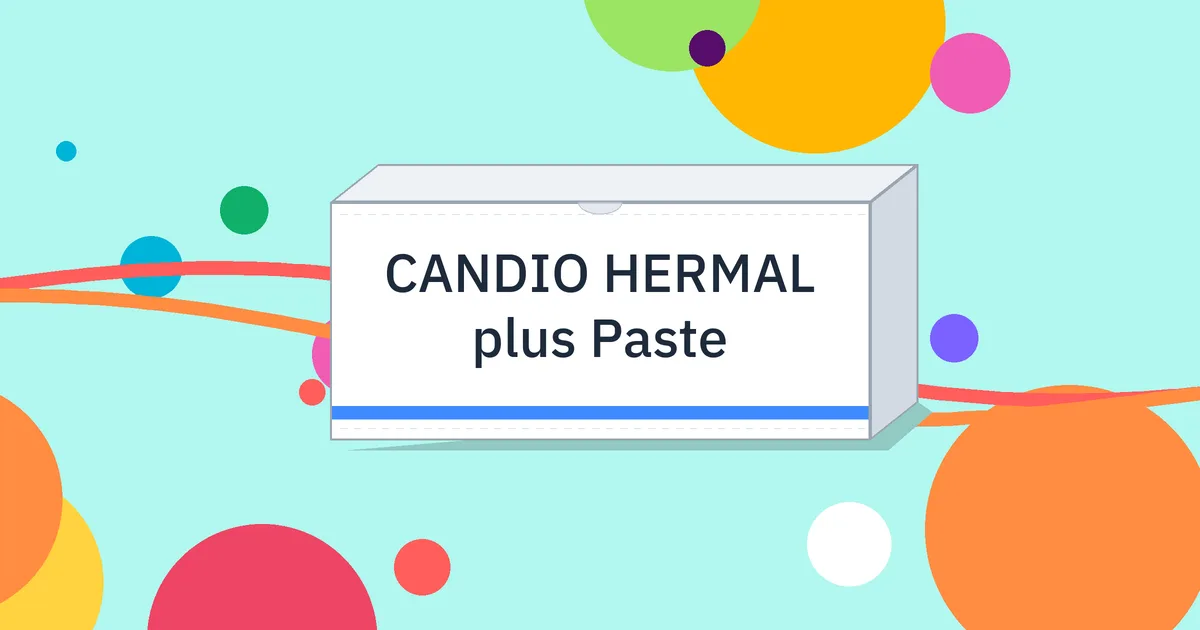 Symbolbild: Packung mit der Aufschrift CANDIO HERMAL plus Paste (PZN 07725982) – Verfügbarkeit und Bezug in Apotheken in Frankfurt am Main