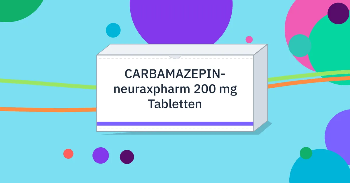 Symbolbild: Packung mit der Aufschrift CARBAMAZEPIN-neuraxpharm 200 mg Tabletten (PZN 03220989) – Verfügbarkeit und Bezug in Apotheken in Frankfurt am Main