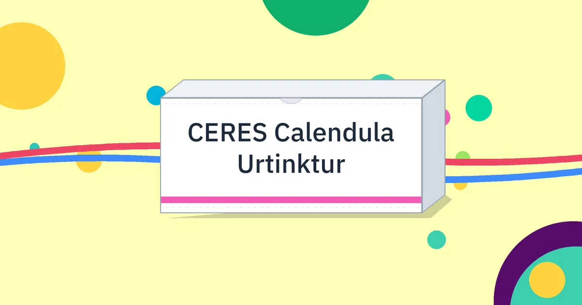 Symbolbild: Packung mit der Aufschrift CERES Calendula Urtinktur (PZN 00178726) – Verfügbarkeit und Bezug in Apotheken in Frankfurt am Main