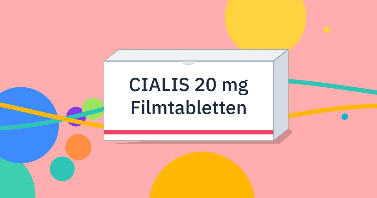 Symbolbild: Packung mit der Aufschrift CIALIS 20 mg Filmtabletten (PZN 06953617) – Verfügbarkeit und Bezug in Apotheken in Frankfurt am Main