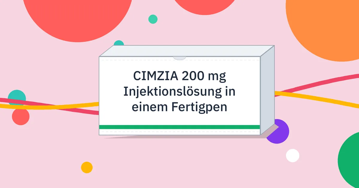 Symbolbild: Packung mit der Aufschrift CIMZIA 200 mg Injektionslösung in einem Fertigpen (PZN 19679170) – Verfügbarkeit und Bezug in Apotheken in Frankfurt am Main
