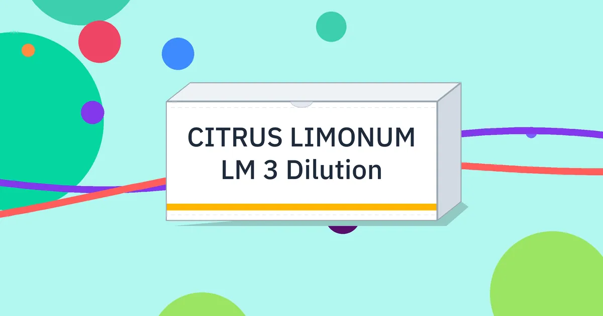 Symbolbild: Packung mit der Aufschrift CITRUS LIMONUM LM 3 Dilution (PZN 13446795) – Verfügbarkeit und Bezug in Apotheken in Frankfurt am Main