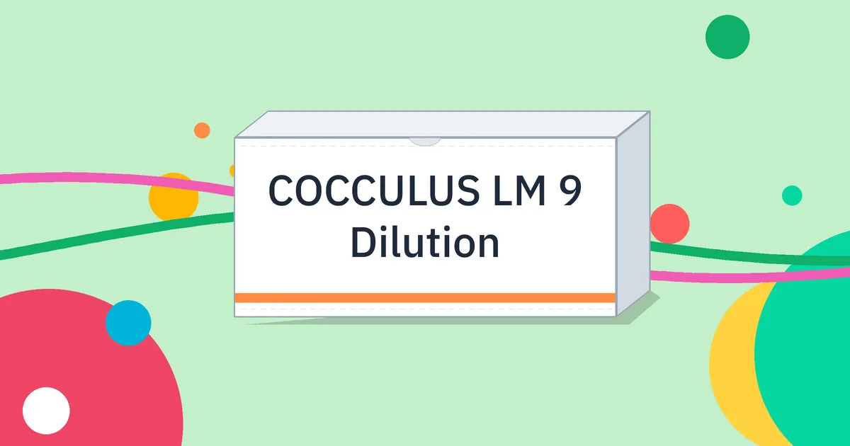 Symbolbild: Packung mit der Aufschrift COCCULUS LM 9 Dilution (PZN 12824924) – Verfügbarkeit und Bezug in Apotheken in Frankfurt am Main