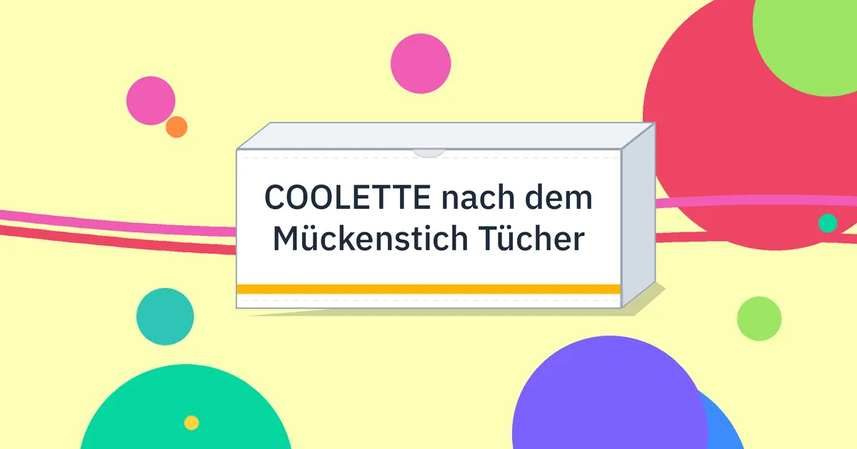 Symbolbild: Packung mit der Aufschrift COOLETTE nach dem Mückenstich Tücher (PZN 19890870) – Verfügbarkeit und Bezug in Apotheken in Frankfurt am Main