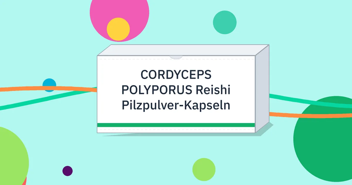 Symbolbild: Packung mit der Aufschrift CORDYCEPS POLYPORUS Reishi Pilzpulver-Kapseln (PZN 20136523) – Verfügbarkeit und Bezug in Apotheken in Frankfurt am Main