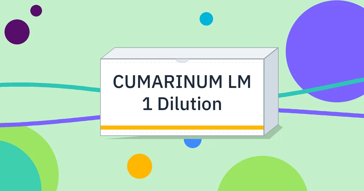 Symbolbild: Packung mit der Aufschrift CUMARINUM LM 1 Dilution (PZN 12836695) – Verfügbarkeit und Bezug in Apotheken in Frankfurt am Main