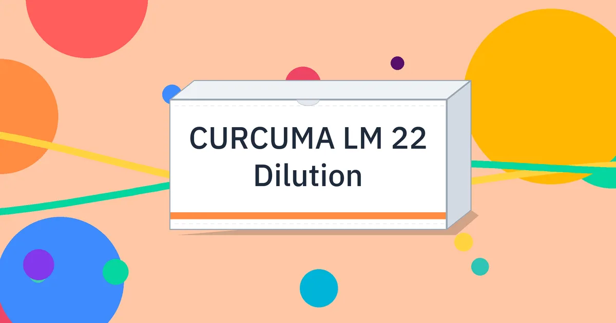 Symbolbild: Packung mit der Aufschrift CURCUMA LM 22 Dilution (PZN 12840099) – Verfügbarkeit und Bezug in Apotheken in Frankfurt am Main