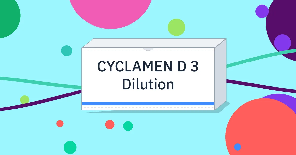 Symbolbild: Packung mit der Aufschrift CYCLAMEN D 3 Dilution (PZN 02612598) – Verfügbarkeit und Bezug in Apotheken in Frankfurt am Main