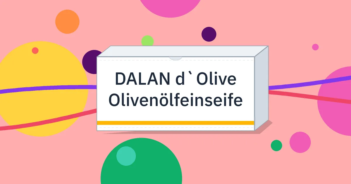 Symbolbild: Packung mit der Aufschrift DALAN d`Olive Olivenölfeinseife (PZN 10097762) – Verfügbarkeit und Bezug in Apotheken in Frankfurt am Main