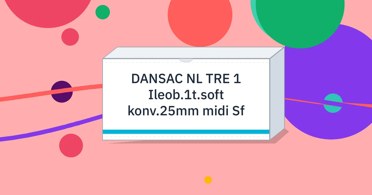 Symbolbild: Packung mit der Aufschrift DANSAC NL TRE 1 Ileob.1t.soft konv.25mm midi Sf (PZN 16197140) – Verfügbarkeit und Bezug in Apotheken in Frankfurt am Main