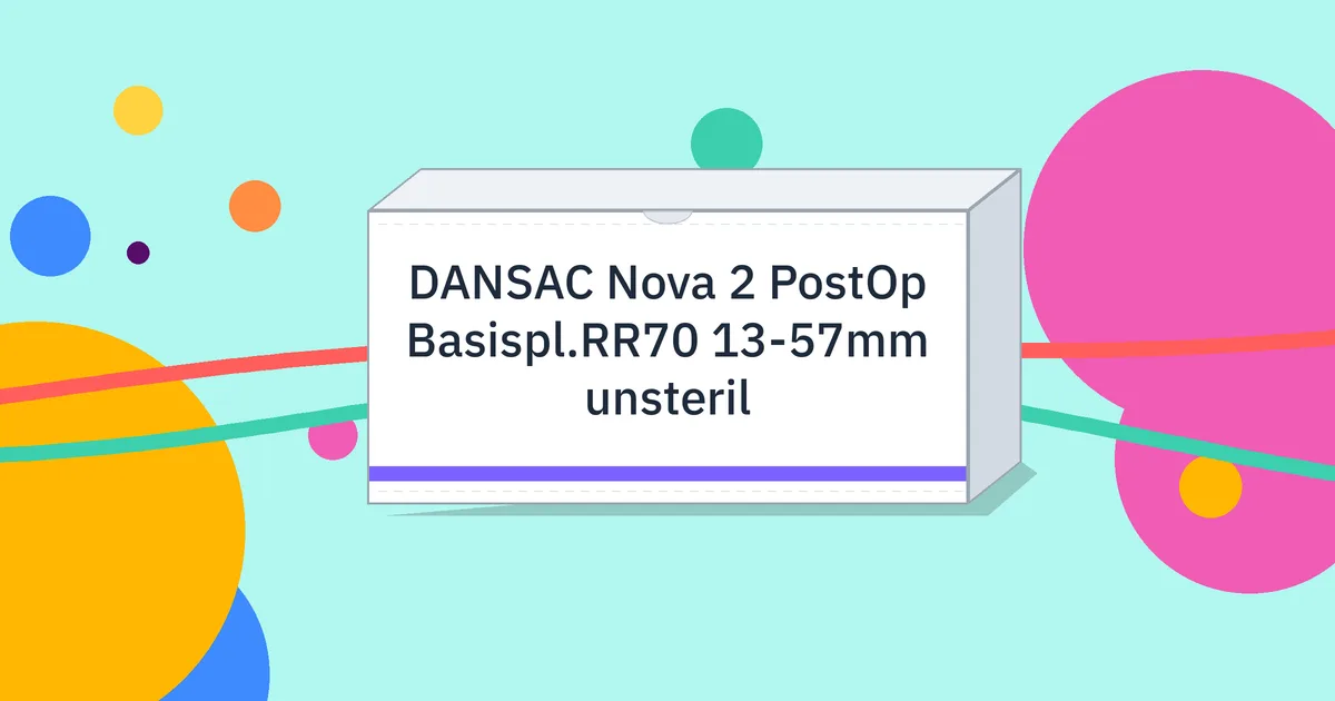Symbolbild: Packung mit der Aufschrift DANSAC Nova 2 PostOp Basispl.RR70 13-57mm unsteril (PZN 10926224) – Verfügbarkeit und Bezug in Apotheken in Frankfurt am Main