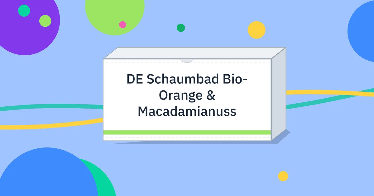 Symbolbild: Packung mit der Aufschrift DE Schaumbad Bio-Orange & Macadamianuss (PZN 16697339) – Verfügbarkeit und Bezug in Apotheken in Frankfurt am Main