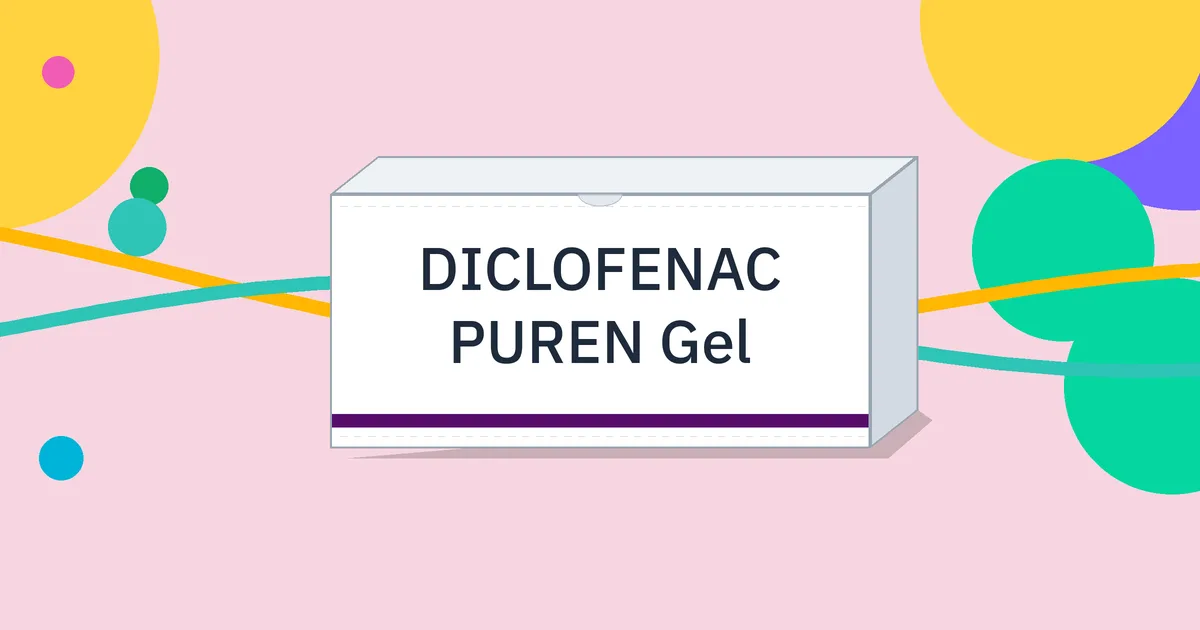 Symbolbild: Packung mit der Aufschrift DICLOFENAC PUREN Gel (PZN 11354149) – Verfügbarkeit und Bezug in Apotheken in Frankfurt am Main