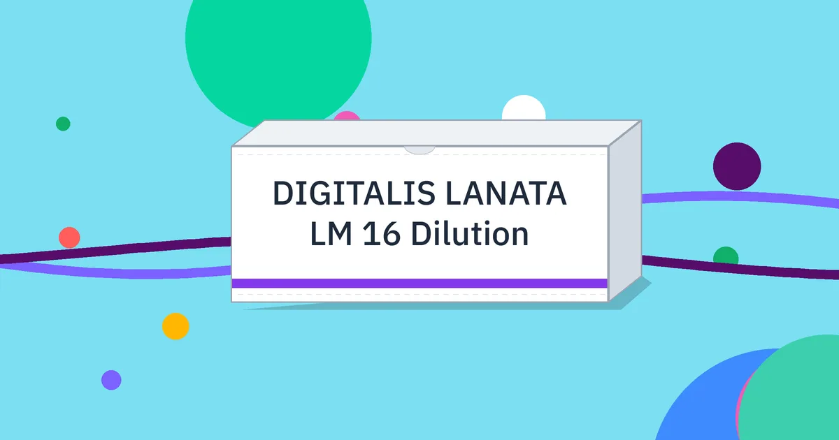 Symbolbild: Packung mit der Aufschrift DIGITALIS LANATA LM 16 Dilution (PZN 12841816) – Verfügbarkeit und Bezug in Apotheken in Frankfurt am Main