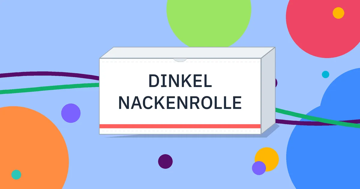 Symbolbild: Packung mit der Aufschrift DINKEL NACKENROLLE (PZN 07632714) – Verfügbarkeit und Bezug in Apotheken in Frankfurt am Main