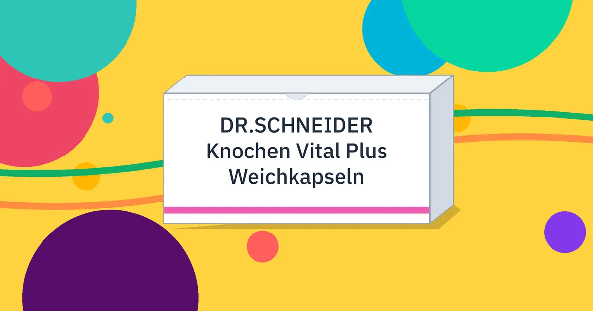 Symbolbild: Packung mit der Aufschrift DR.SCHNEIDER Knochen Vital Plus Weichkapseln (PZN 14168720) – Verfügbarkeit und Bezug in Apotheken in Frankfurt am Main
