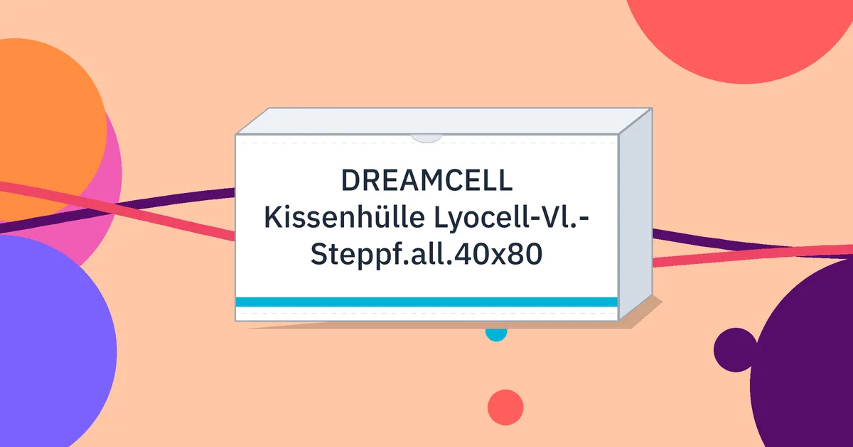 Symbolbild: Packung mit der Aufschrift DREAMCELL Kissenhülle Lyocell-Vl.-Steppf.all.40x80 (PZN 16895074) – Verfügbarkeit und Bezug in Apotheken in Frankfurt am Main