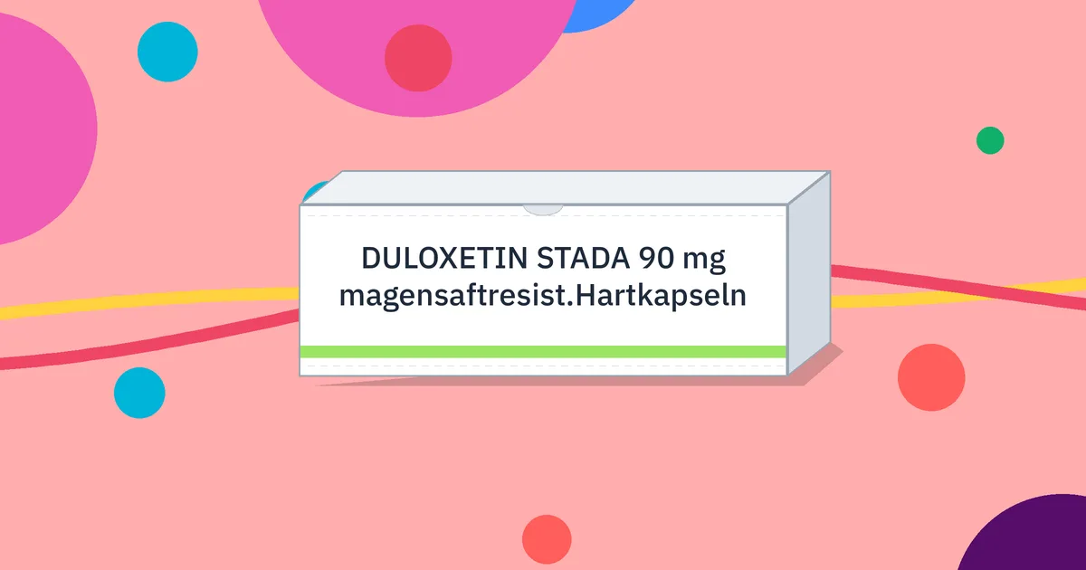 Symbolbild: Packung mit der Aufschrift DULOXETIN STADA 90 mg magensaftresist.Hartkapseln (PZN 18241023) – Verfügbarkeit und Bezug in Apotheken in Frankfurt am Main