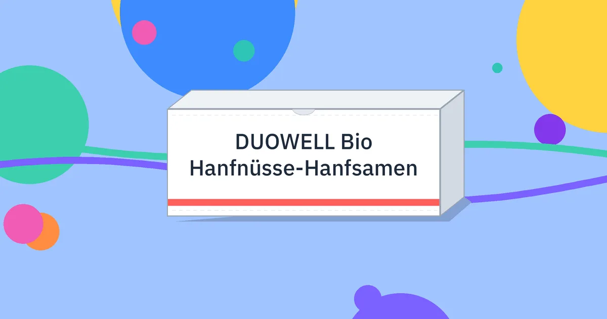 Symbolbild: Packung mit der Aufschrift DUOWELL Bio Hanfnüsse-Hanfsamen (PZN 11692082) – Verfügbarkeit und Bezug in Apotheken in Frankfurt am Main