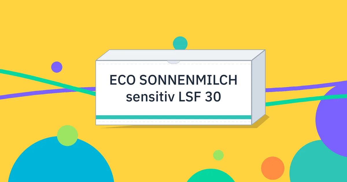 Symbolbild: Packung mit der Aufschrift ECO SONNENMILCH sensitiv LSF 30 (PZN 12643039) – Verfügbarkeit und Bezug in Apotheken in Frankfurt am Main