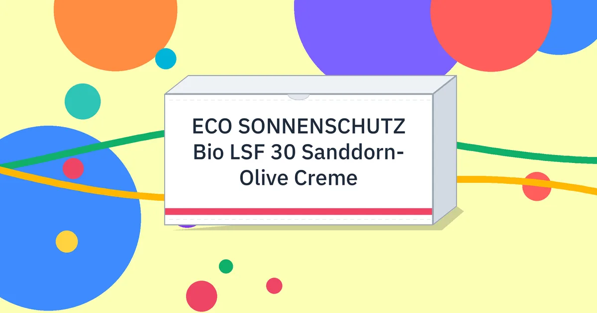 Symbolbild: Packung mit der Aufschrift ECO SONNENSCHUTZ Bio LSF 30 Sanddorn-Olive Creme (PZN 12579867) – Verfügbarkeit und Bezug in Apotheken in Frankfurt am Main