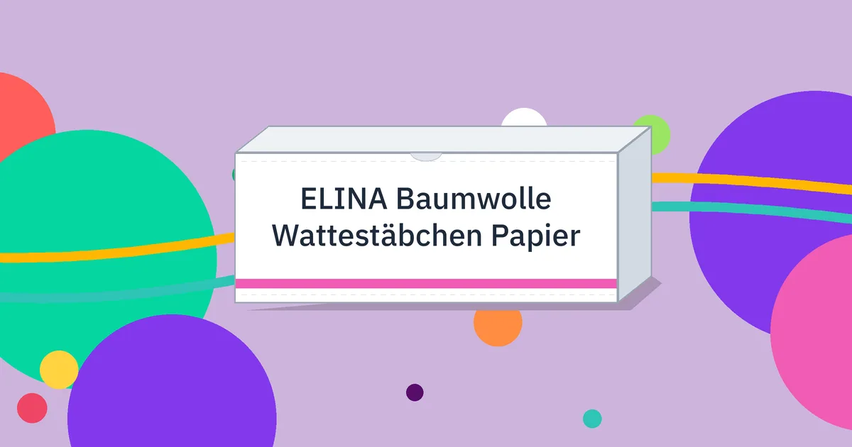 Symbolbild: Packung mit der Aufschrift ELINA Baumwolle Wattestäbchen Papier (PZN 17455561) – Verfügbarkeit und Bezug in Apotheken in Frankfurt am Main