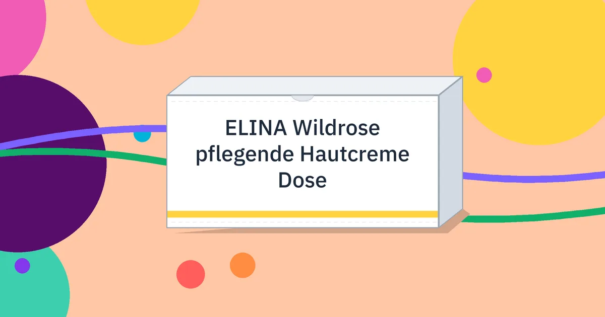 Symbolbild: Packung mit der Aufschrift ELINA Wildrose pflegende Hautcreme Dose (PZN 11242427) – Verfügbarkeit und Bezug in Apotheken in Frankfurt am Main